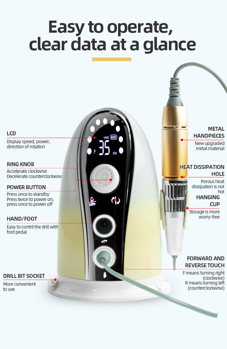 JMD-305P Nail Drill For Beginners